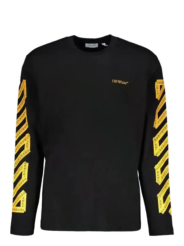 Off-White Logo Graphic Long-sleeve T-shirt - Black