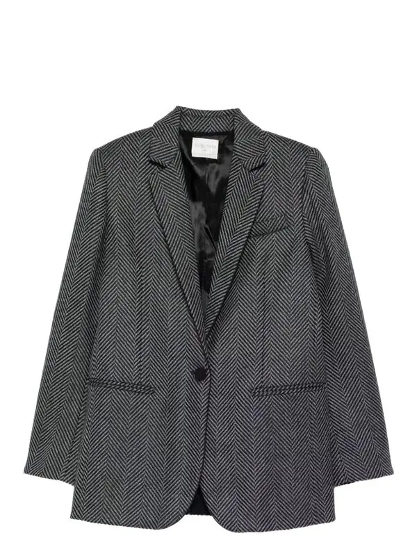 FORTE_FORTE Silk-blend Blazer - Black