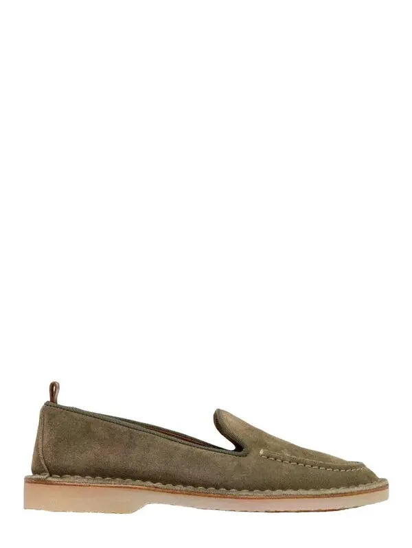 BOTTERO Suede Slip-on Loafers - Green