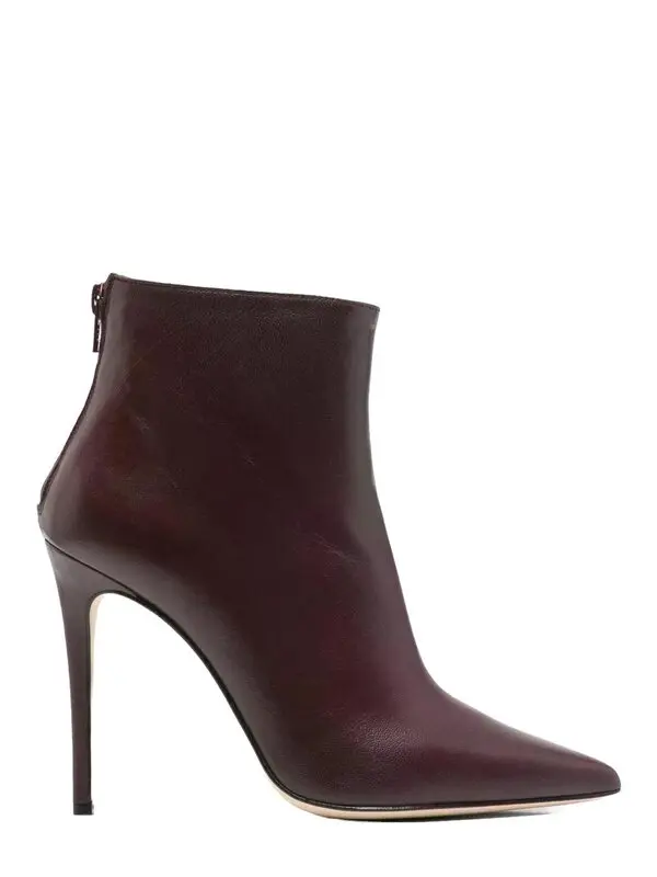 ANNA F. Pointed-toe Ankle Boots - Red