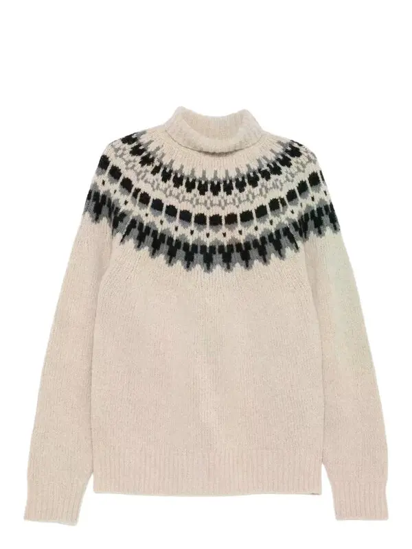 Barena Venezia Patterned Roll-neck Sweater - Neutrals