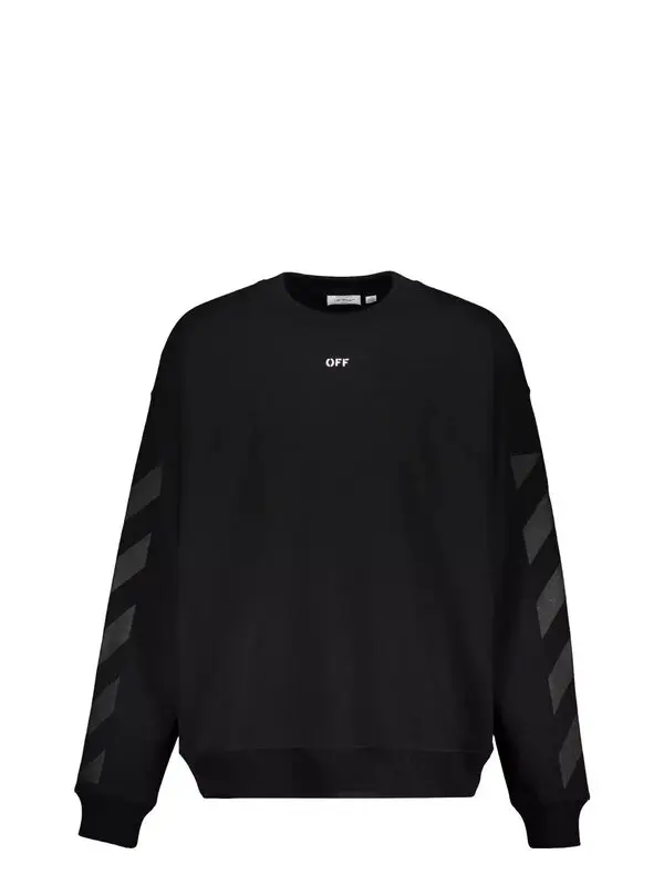 Off-White Chevron Long-sleeve Sweatshirt - Black