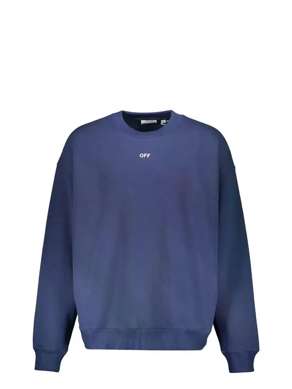 Off-White Round-neck Sweatshirt - Blue
