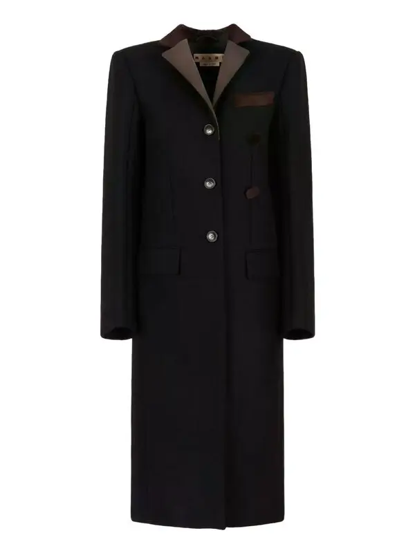Marni Wool-felt Coat - Black