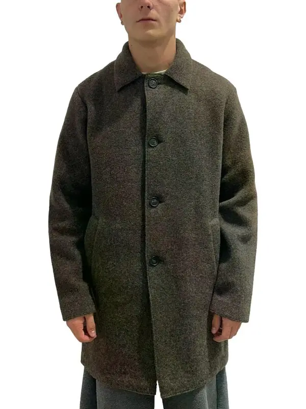 RAYNE 1896 Buttoned Wool Coat - Brown