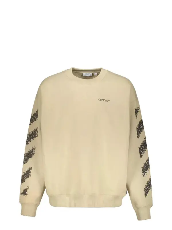 Off-White Diagonal Stripe Long-sleeve Sweatshirt - Neutrals