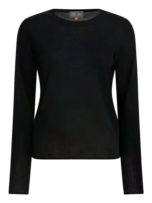 INES DE LA FRESSANGE PARIS Ribbed Fine Knit Sweater - Black