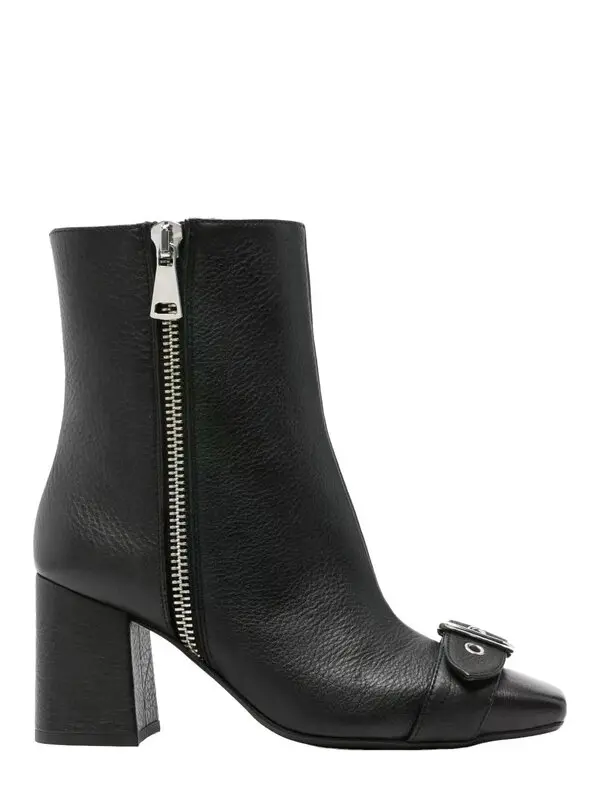 ANNA F. Buckle-embellished Boots - Black