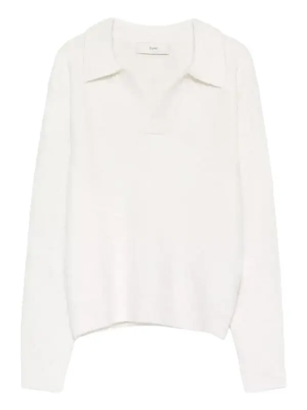 DUNST Polo-collar Knit Sweater - Neutrals