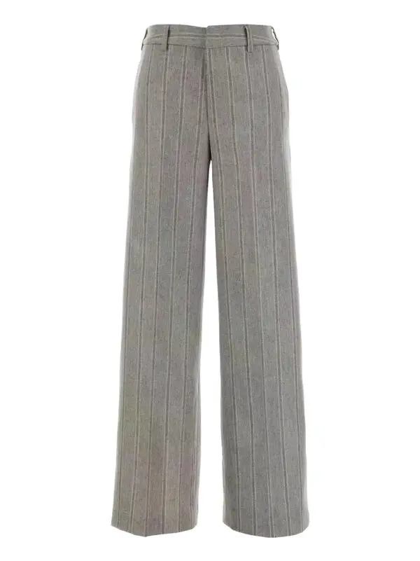 PT TORINO Striped Palazzo Pants - Grey
