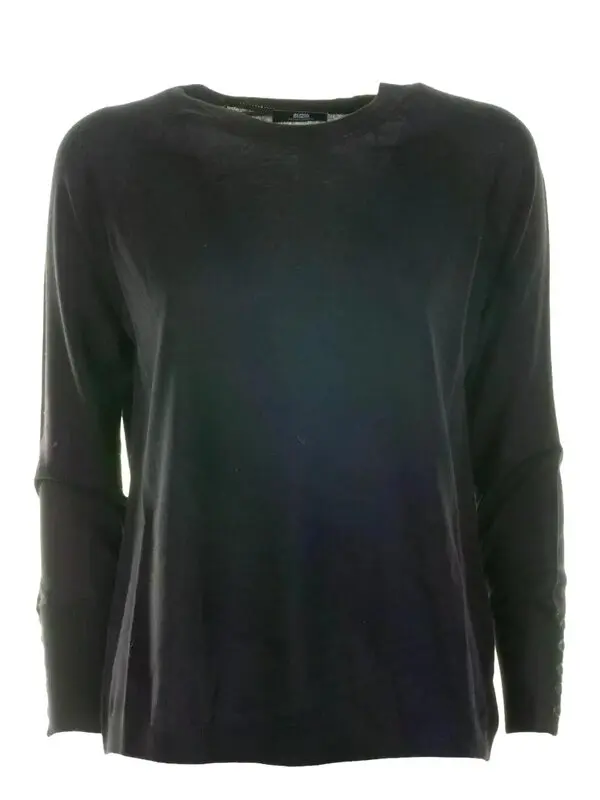 Alpha Studio Buttoned-cuffs Sweater - Black