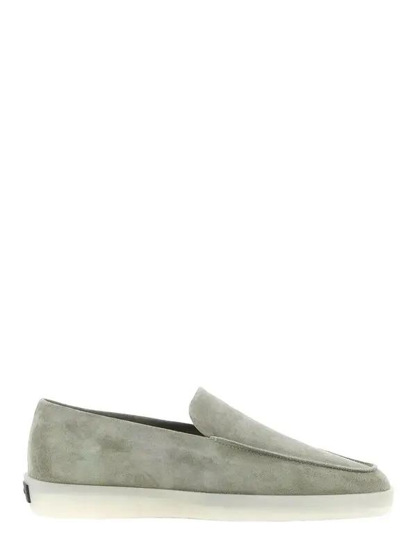 Fear Of God Suede Logo-patch Loafers - Grey