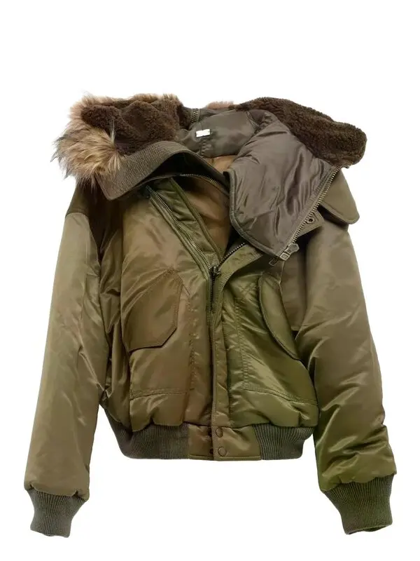 AUGUST BARRON Fur Hooded Jacket - Green