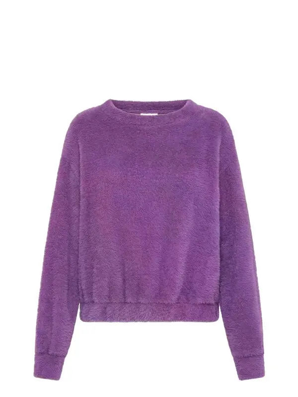 DEHA Crew-neck Brushed Sweatshirt - Purple