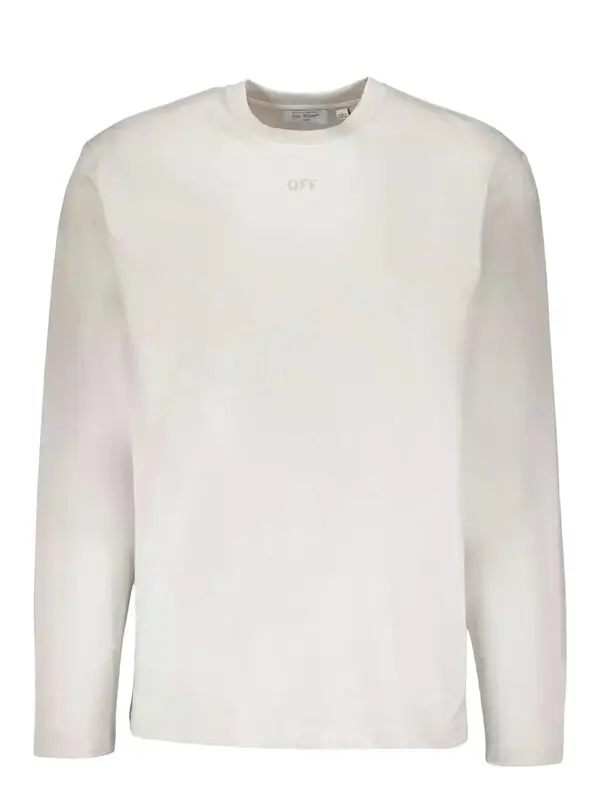 Off-White Long-sleeve Round-neck T-shirt - Neutrals