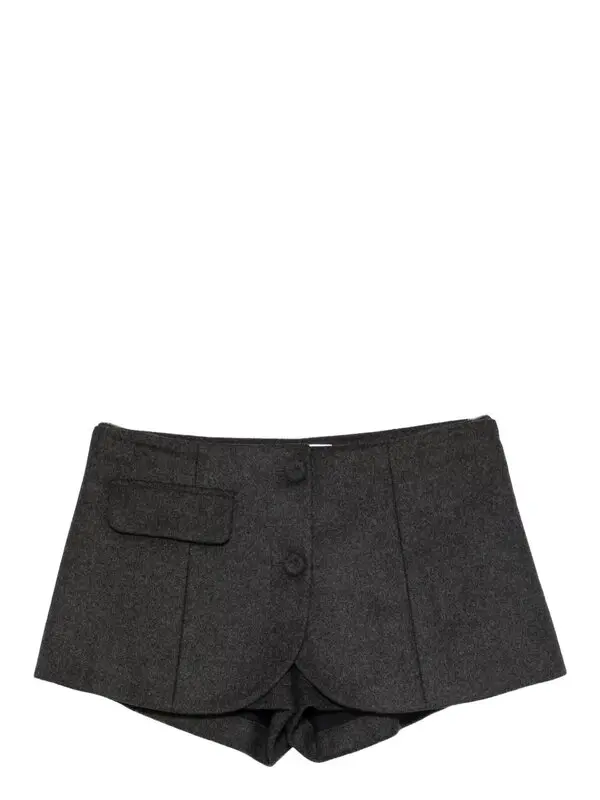 Vivetta Mélange-effect Tailored Shorts - Black