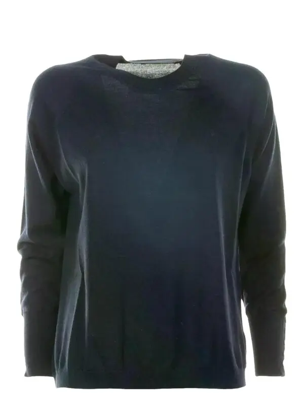 Alpha Studio Raglan-sleeves Sweater - Blue