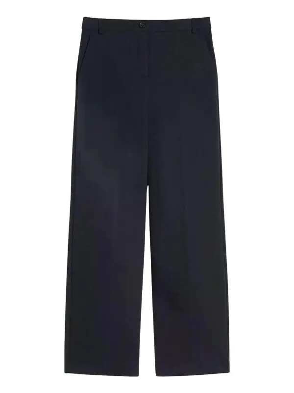 Max Mara Stretch-design Wide Leg Pants - Blue