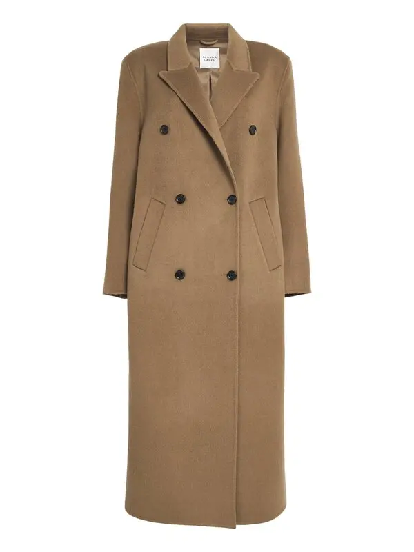 Almada Label Wool Double-breasted Deja Coat - Beige