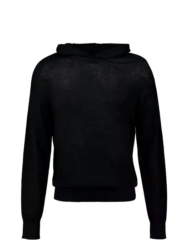 120% Lino Long-sleeve Hoodie - Black