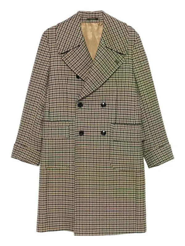 GABRIELE PASINI Houndstooth Coat - 01 Brown