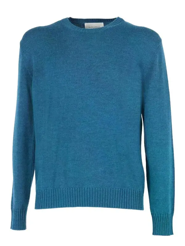 BALLANTYNE Ribbed Crew-neck Sweater - Blue