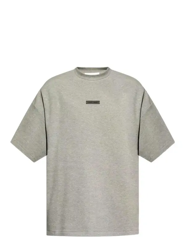 Fear Of God Logo-plaque Short-sleeve T-shirt - Grey