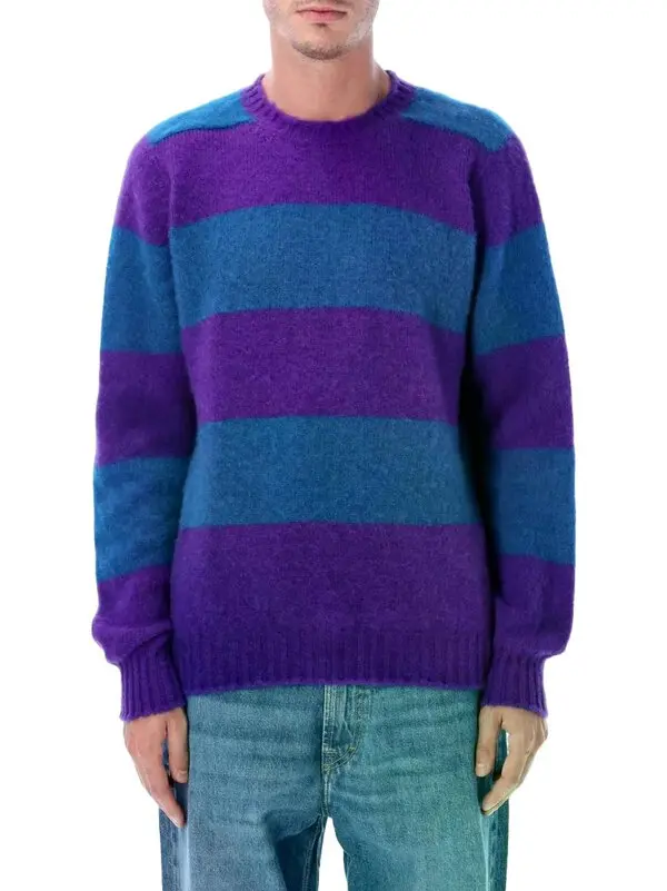 Howlin' Striped Crew-neck Sweater - Purple