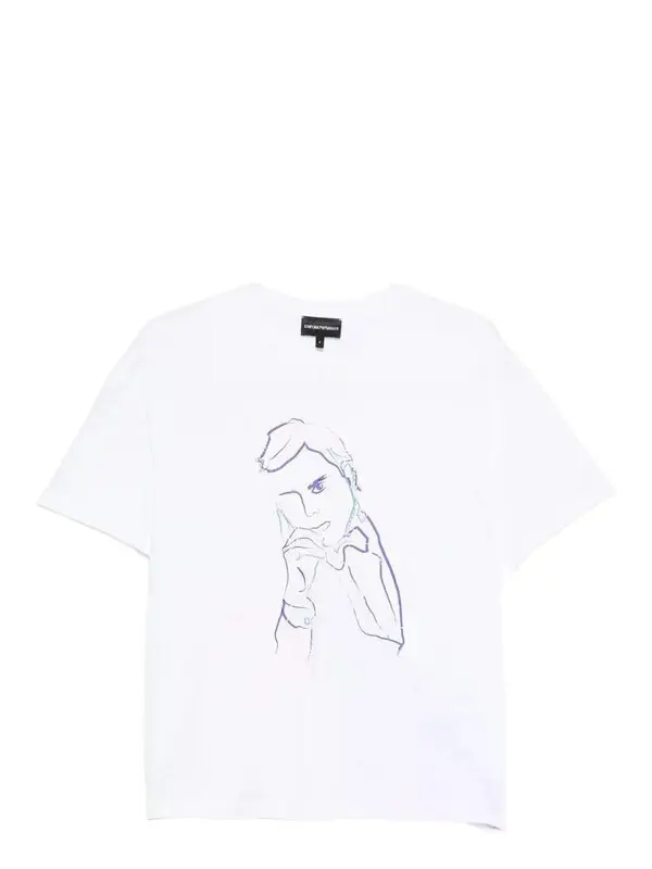 Emporio Armani Graphic-print T-shirt - White