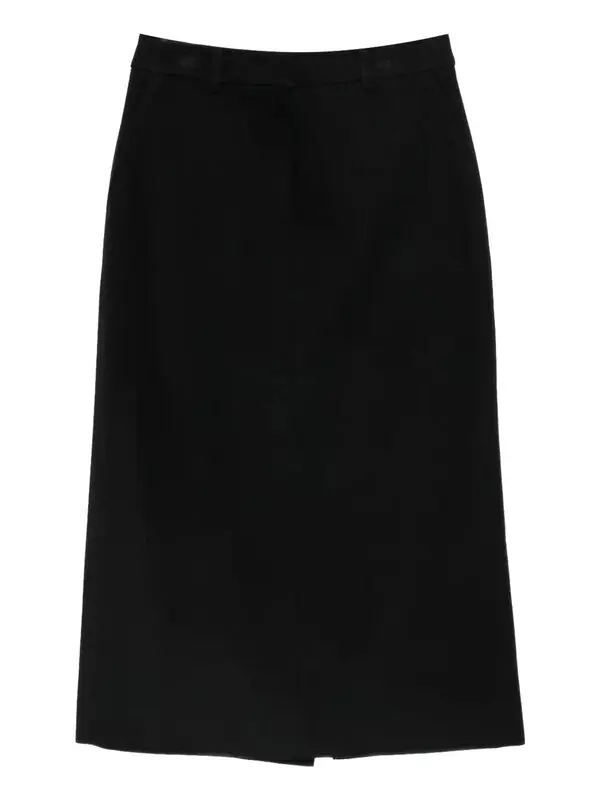 DUNST Rear-slit Pencil Skirt - Black