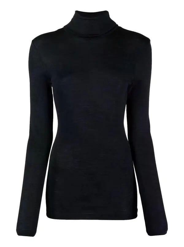 Hanro Fine-knit Polo-neck Jumper - Black