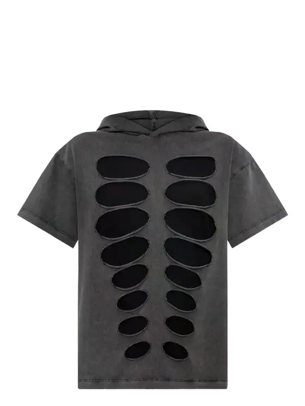 AVAVAV Cut-out Hooded T-shirt - Grey