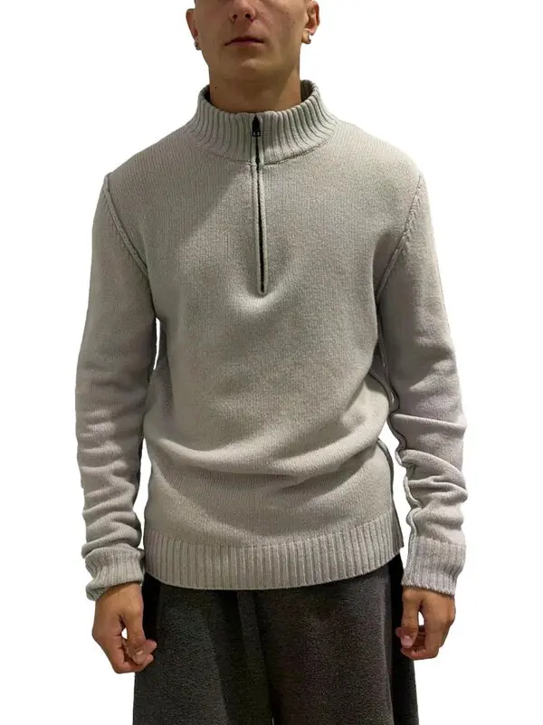 RAYNE 1896 Wool Zip Sweater - Grey