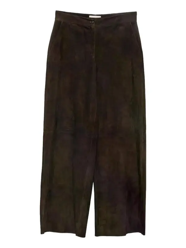VIA MASINI 80 High-waisted Straight-leg Trousers - Brown