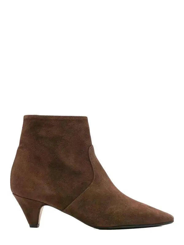 ANNA F. Pointed-toe Boots - Brown