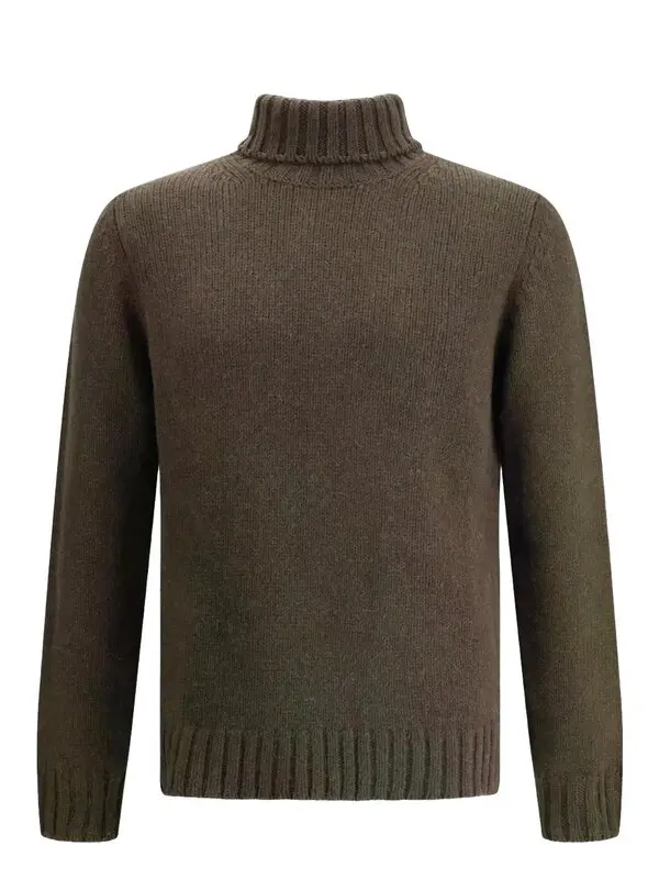 ARAGONA Turtleneck Sweater - Brown