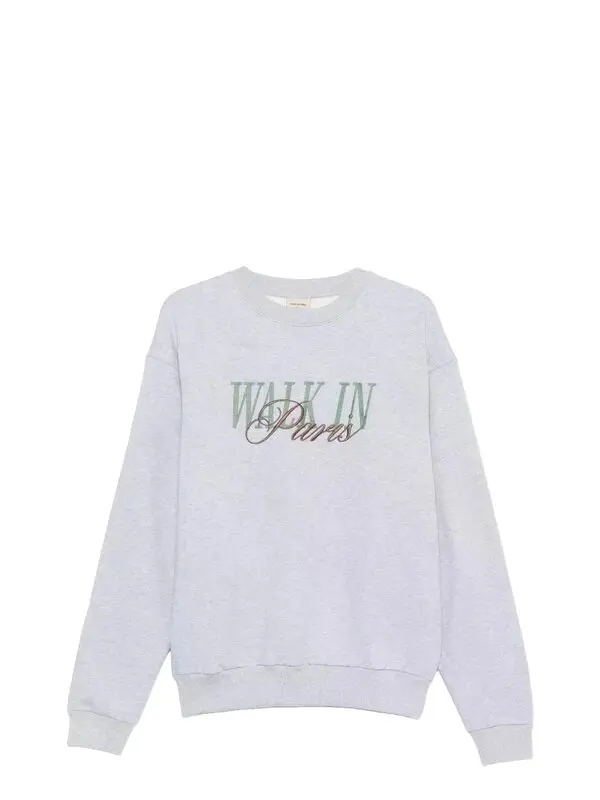 WALK IN PARIS Logo-embroidered Sweatshirt - Grey