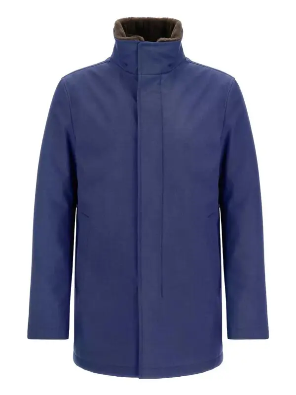 Herno High-neck Coat - Blue