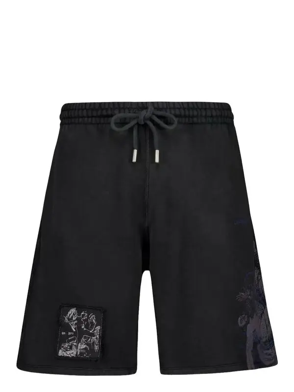 Off-White Embroidery Track Shorts - Black
