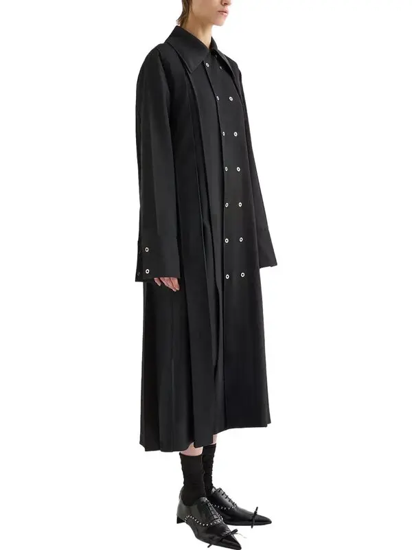 JIL SANDER Double-breasted Coat - Black