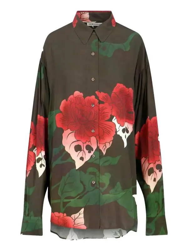 Our Legacy Floral Print Shirt - Brown