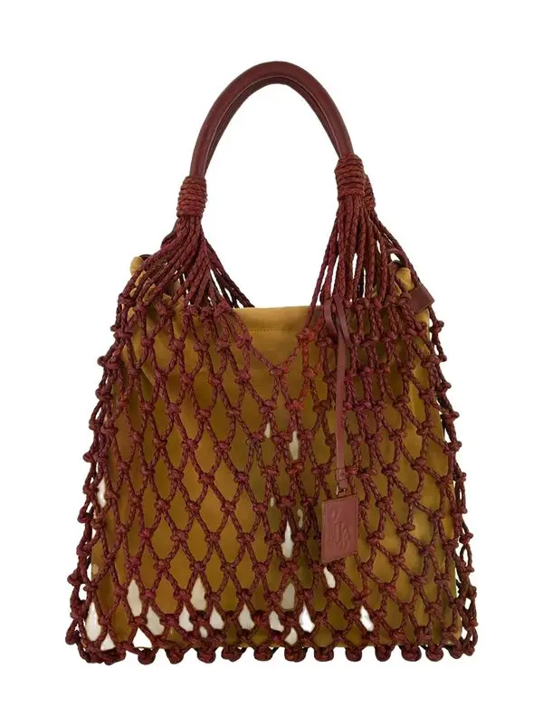 PAULA Macramé Maxi Bag - Brown