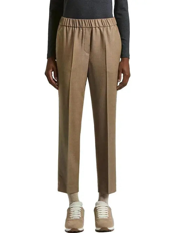 Peserico Elasticated Trousers - Brown