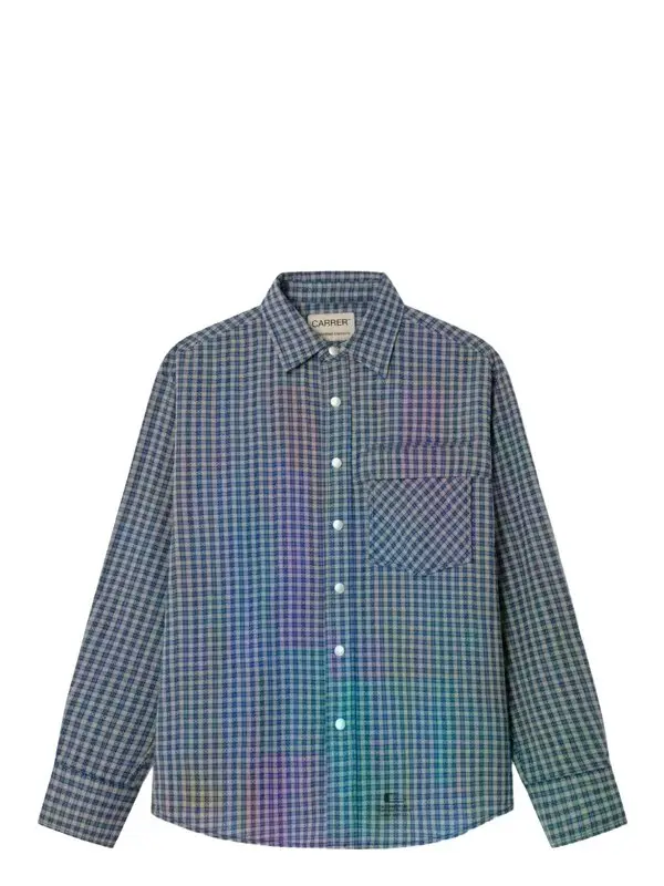 Carrera Eyewear Beck Snap Checked Shirt - Blue