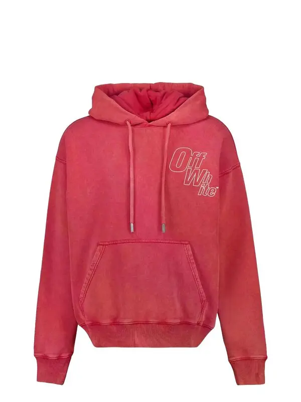 Off-White Logo-print Hoodie - Red
