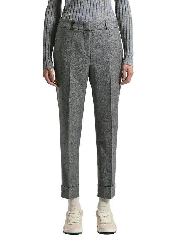 Peserico Cuffed Trousers - Grey