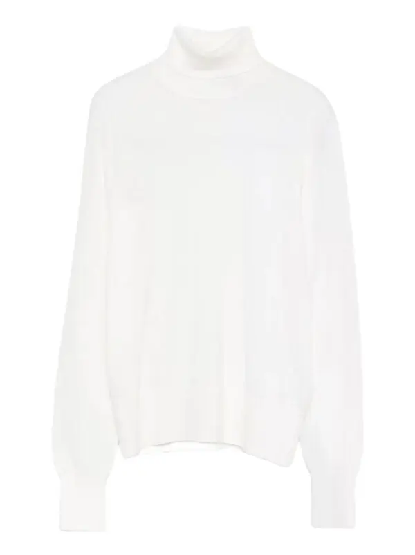 FORTE_FORTE Roll-neck Sweater - White