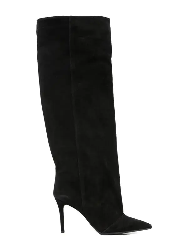 FABIO RUSCONI Pointed-toe Knee-high Boots - Black