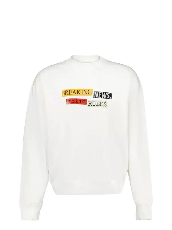 Palm Angels X La Times Quote Crew-neck Sweatshirt - White