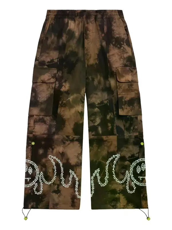 BARROW Tie-dye Embellished Trousers - Brown
